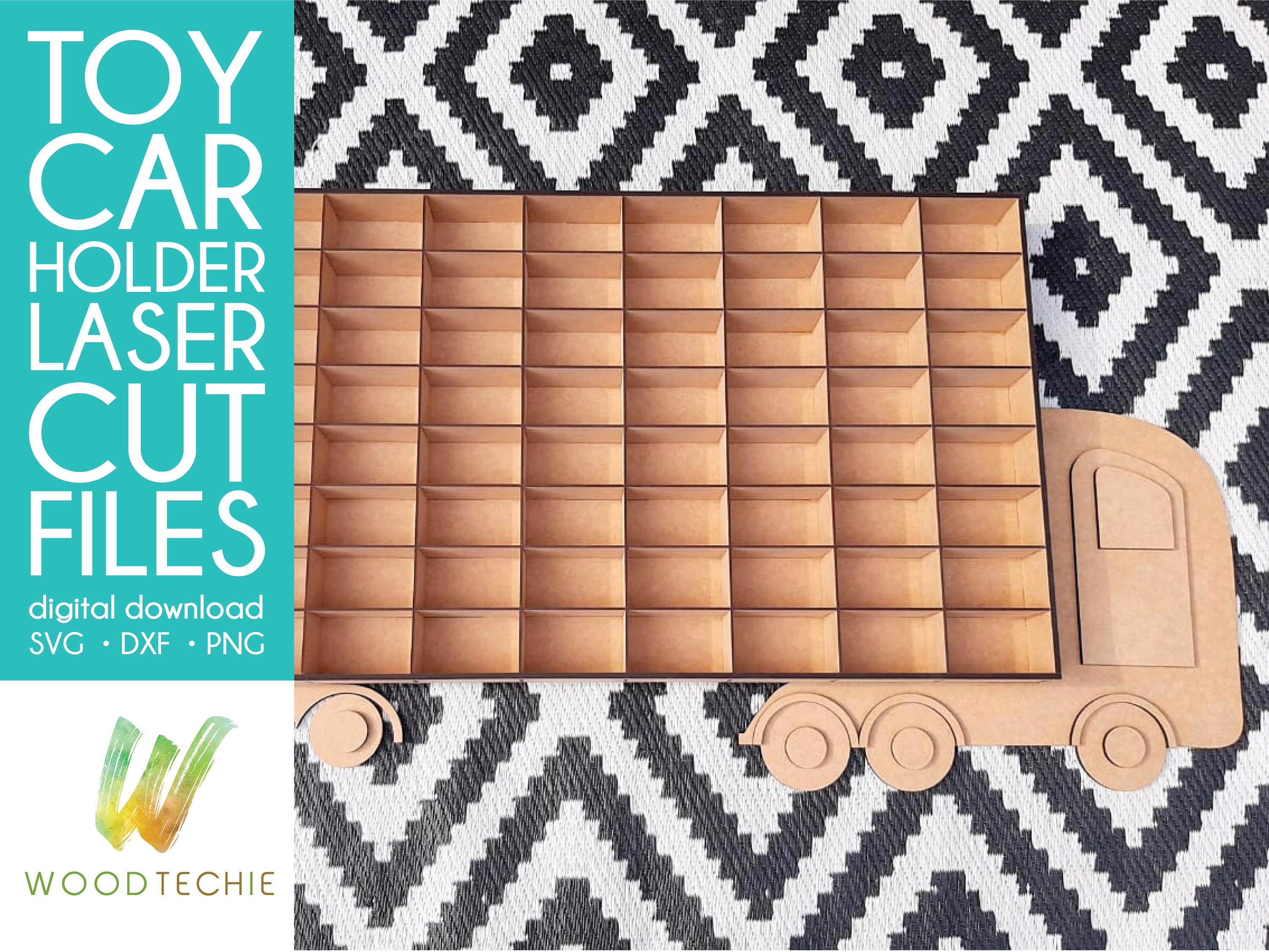 Toy Truck Car Holder | Digital Laser Cut Files | Instand Download | Toy ...