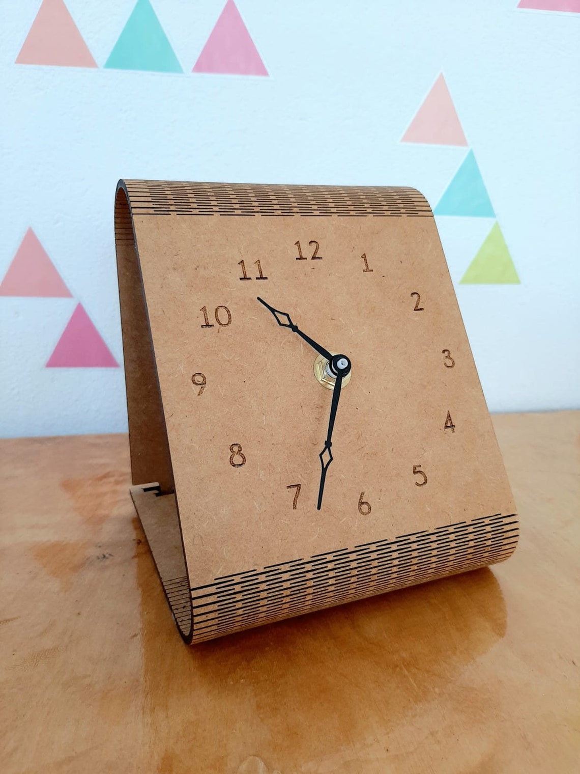 Wooden Desk Clock Design File Laser Cut Files - Etsy