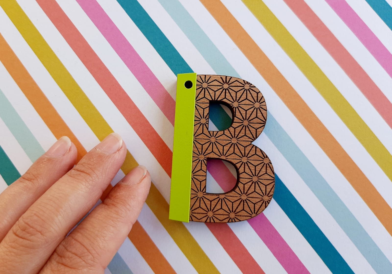 A- Z Initial Geometric Keyring Digital Laser Cut Files - Etsy