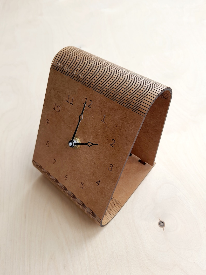 Wooden Desk Clock Design File Laser Cut Files - Etsy