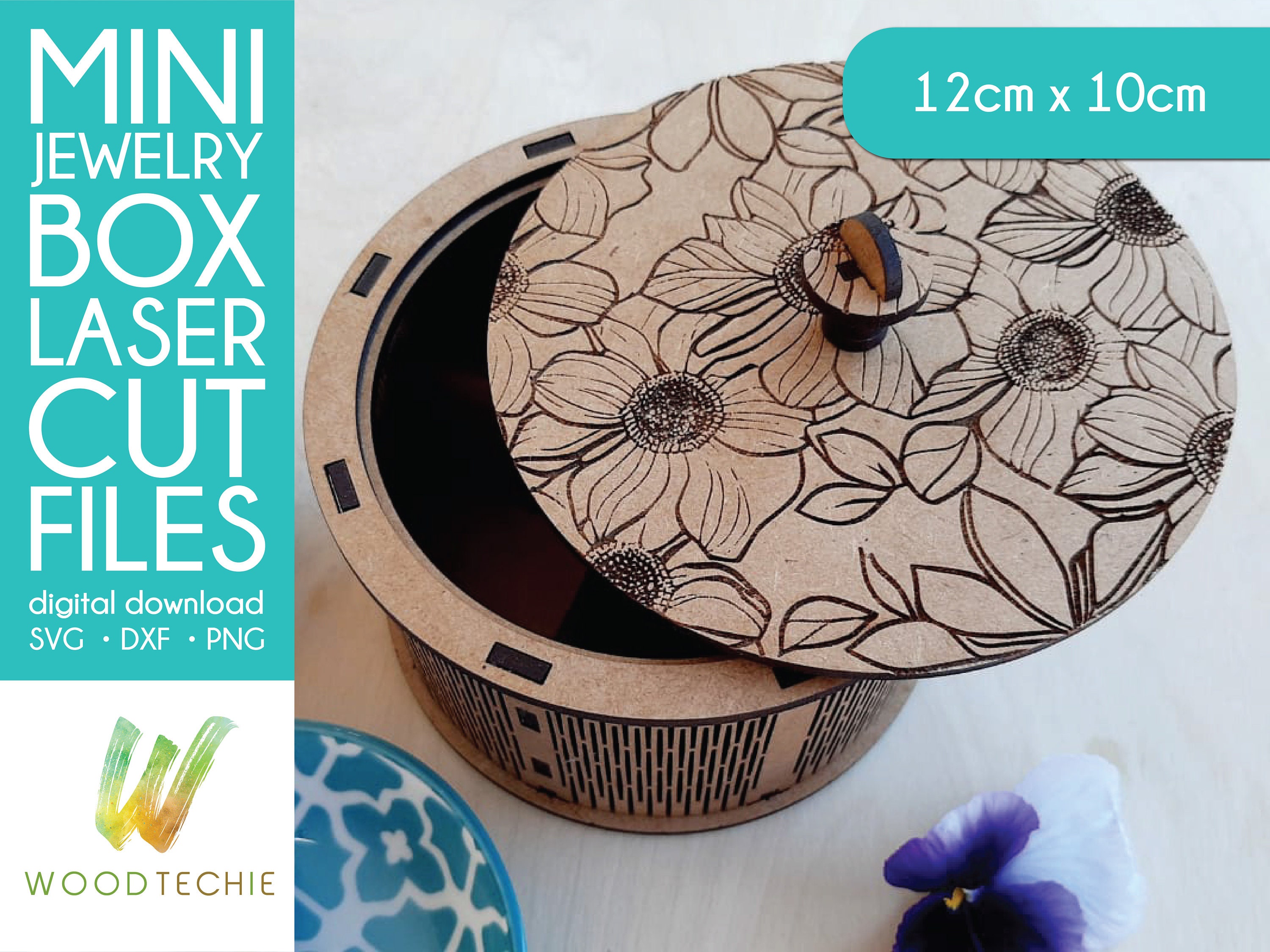 Mini Jewellery Box Design File Laser Cut Files Kids Hair - Etsy