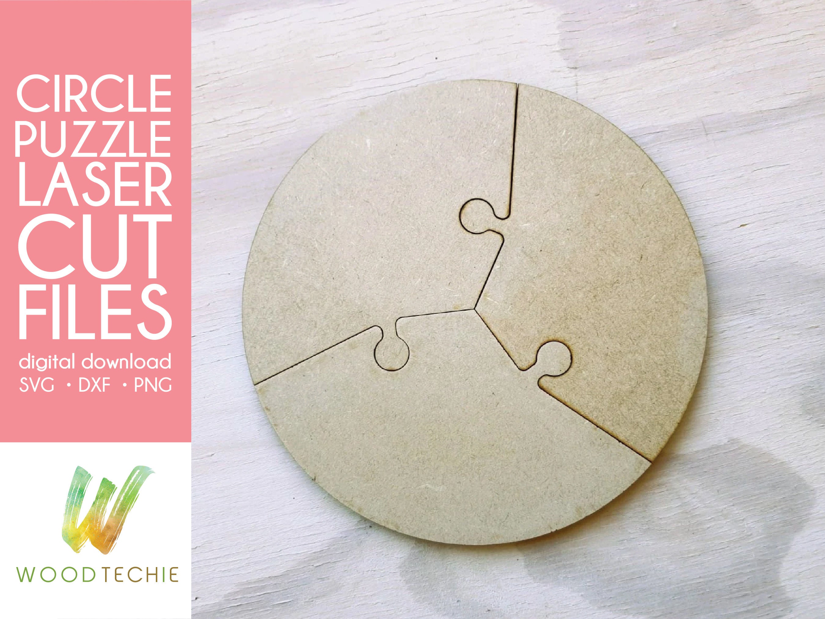 Three Piece Circle Puzzle - Etsy