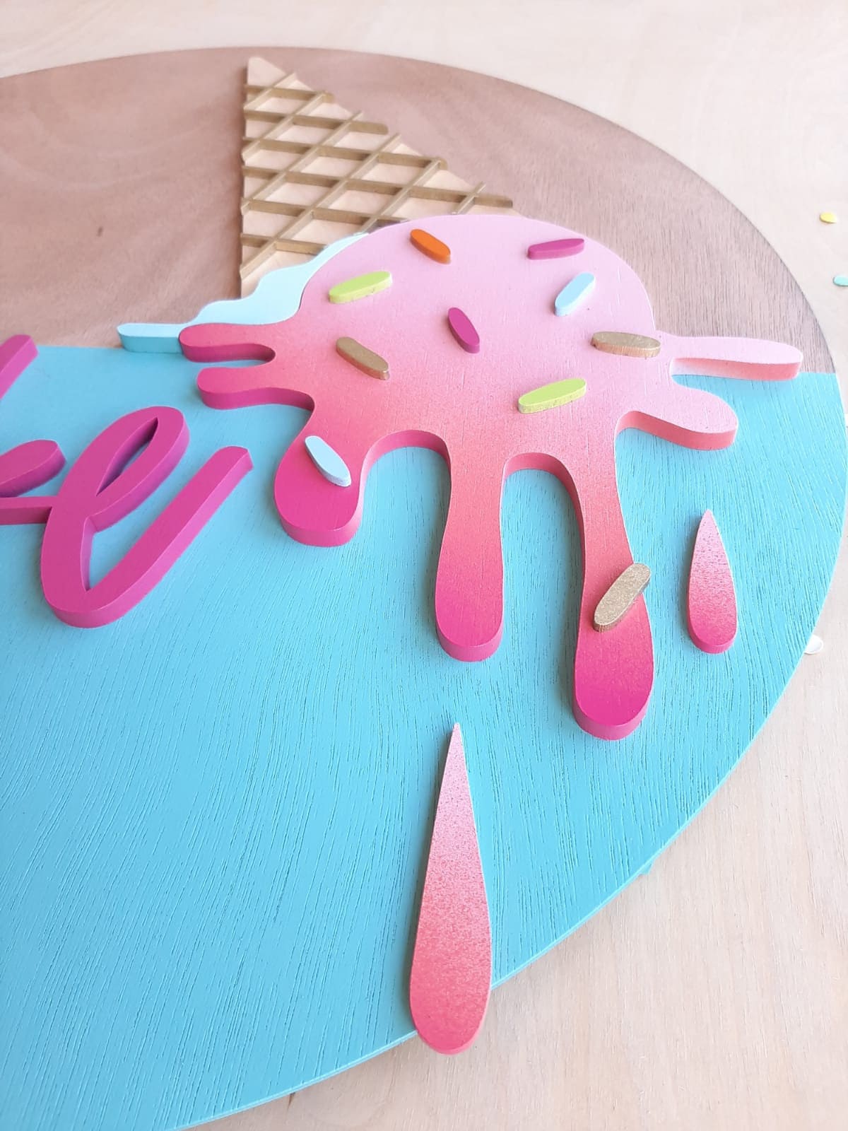 Ice Cream - Name Sign Laser Cut File - Digital Download - Laser Cutting ...
