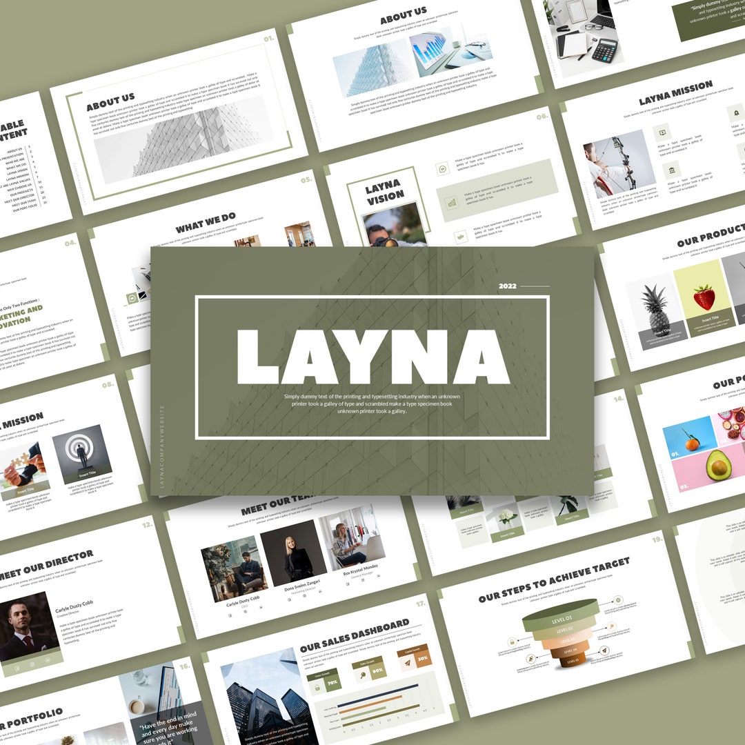 Layna Powerpoint Template - Etsy