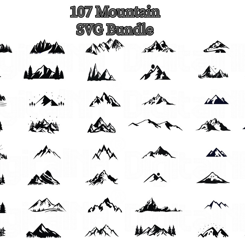 Mountain Svg - Etsy