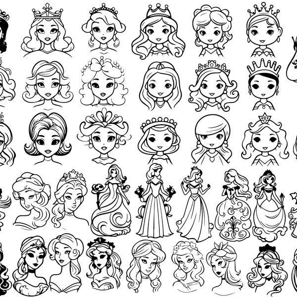 Princess Silhouette - Etsy