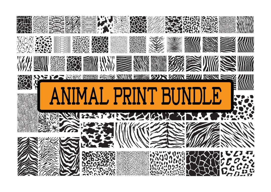 Animal Print SVG Bundle, Tiger SVG, Animal SVG, Cow Svg, Snake Svg ...