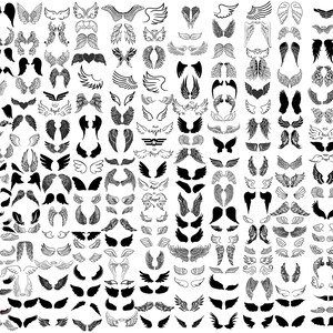 Angel Wings SVG Bundle, Instant Download, Clipart Wing Collection ...