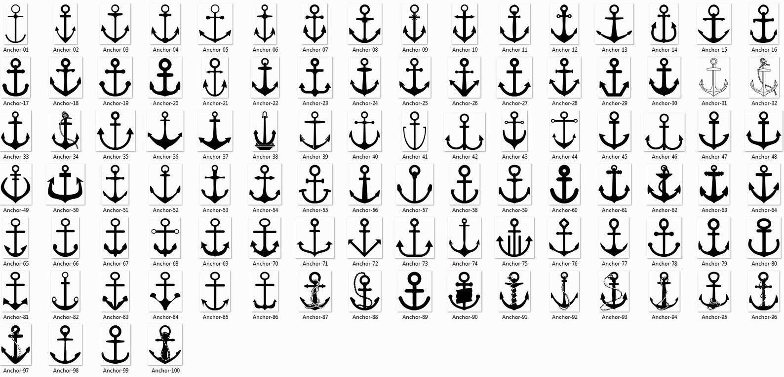 100 ANCHOR SVG BUNDLE Nautical Svg Boat Anchor Svg Us Navy - Etsy