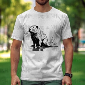 Muskrat SVG, Digital Download Nutria Illustration, SVG File for Cutting ...