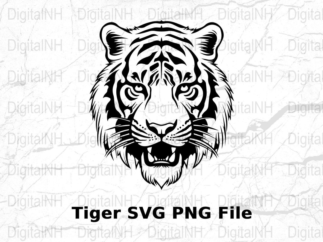 Tribal Tiger SVG, Digital Download, PNG File for Cricut and Silhouette ...