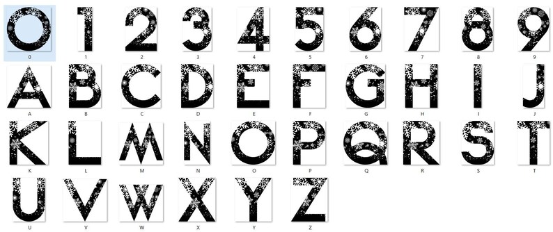 Snow Flakes Font SVG Font SVG Christmas Font Svg Winter - Etsy