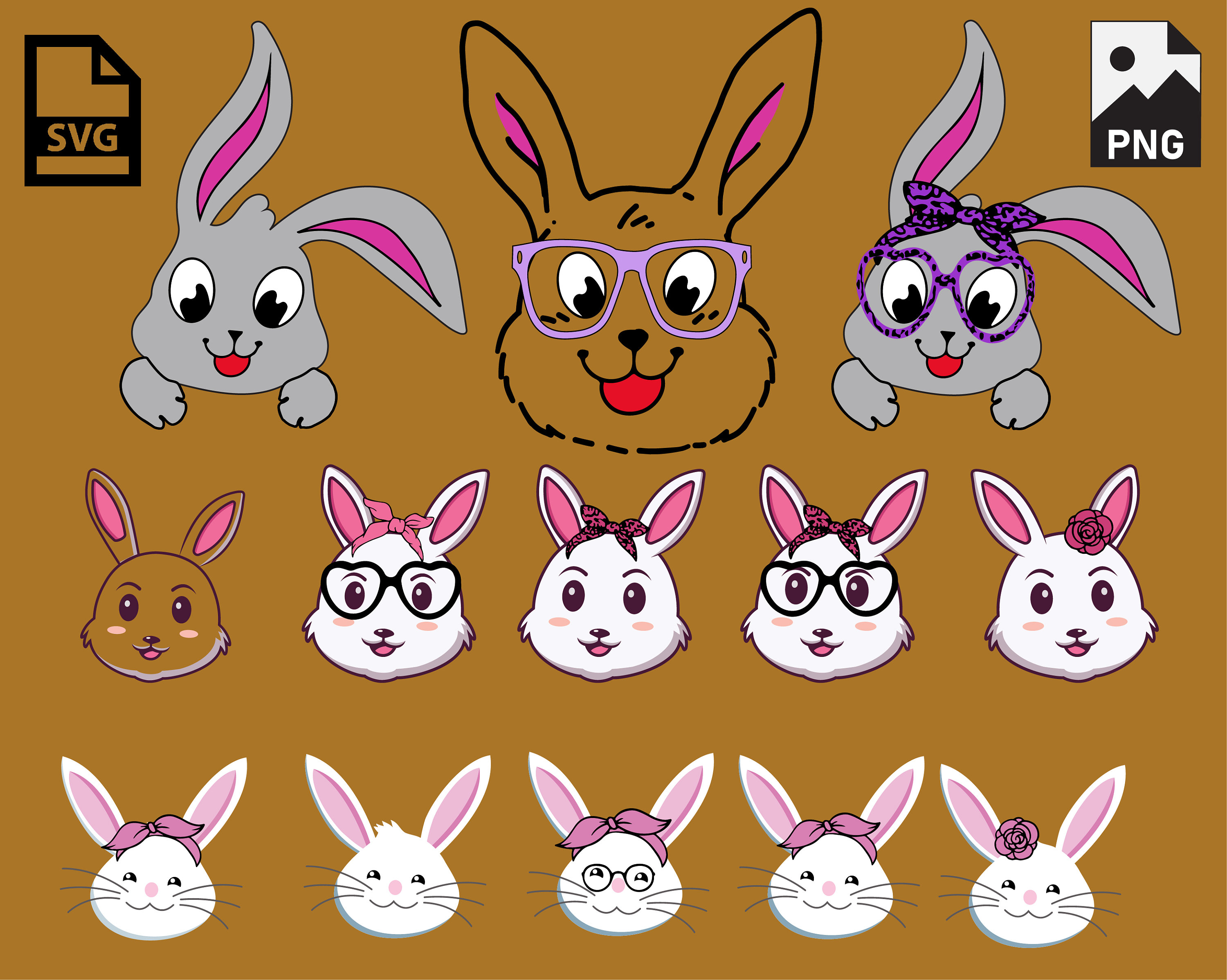 Bunny SVG Bundle Rabbit SVG Shirt SVG Design Easter Svg - Etsy