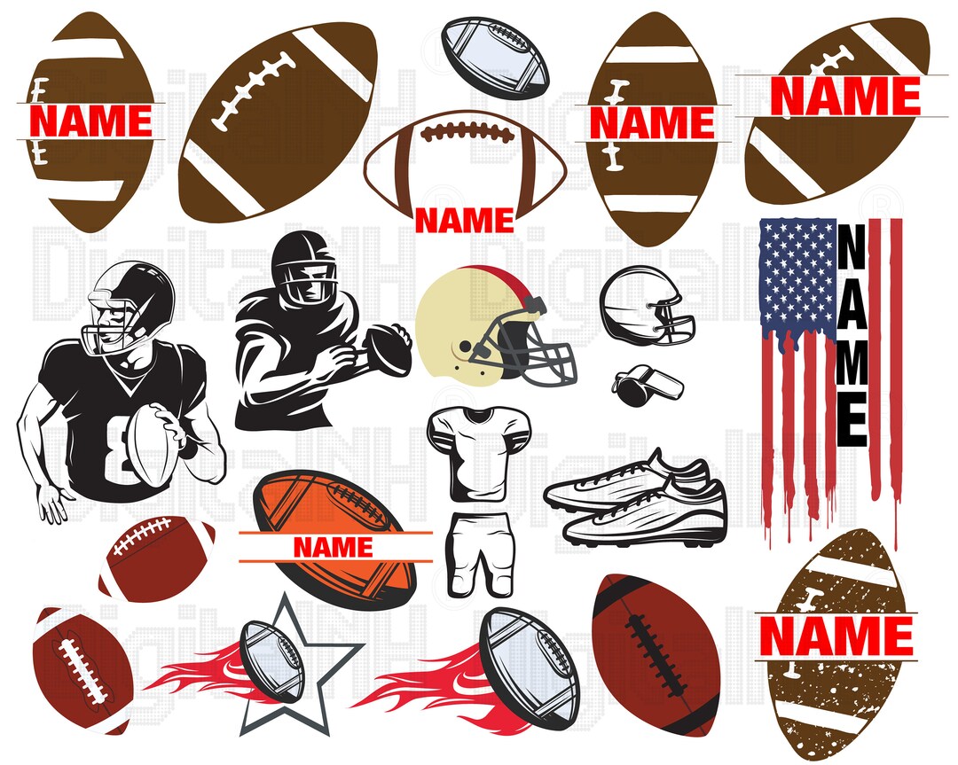 22 Football SVG Bundle, Football Name Svg, Football Svg, Football Team ...