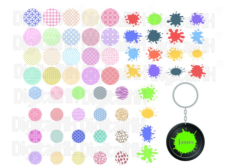200 Keychain SVG Bundle Circle PATTERNS Svg Round KEYCHAIN - Etsy