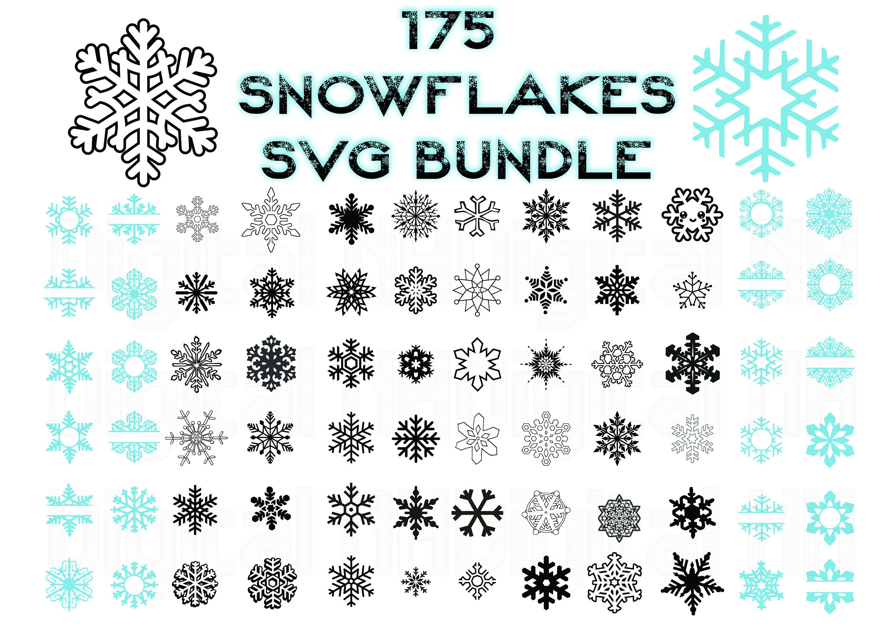 175 Snowflakes SVG Bundle CHRISTMAS Svg Christmas Snowflake - Etsy