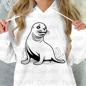 Seal SVG File for Crafting, Cute Seal PNG Digital Download, Animal ...