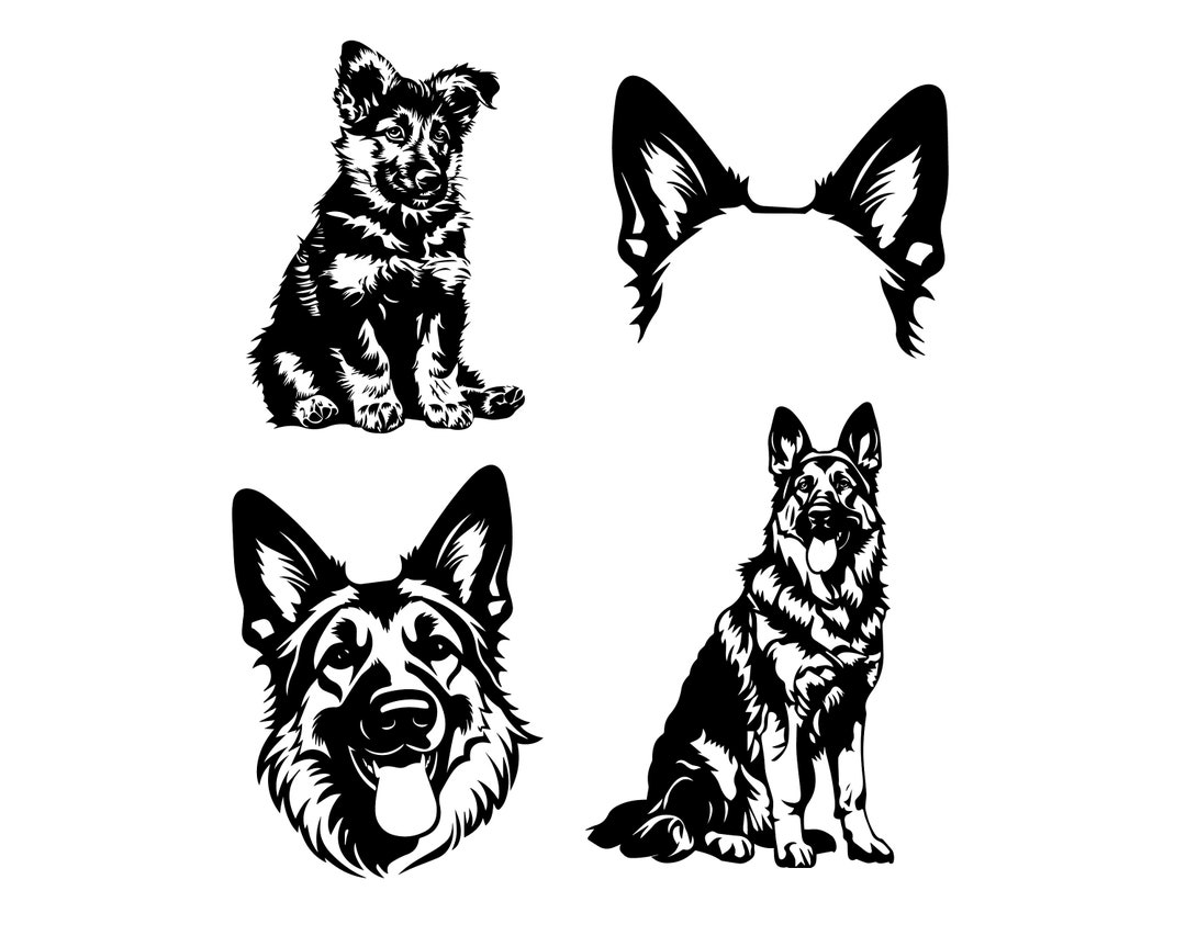 German Shepherd SVG PNG Bundle, Pet Lover SVG, Dog Svg, German Shepherd ...