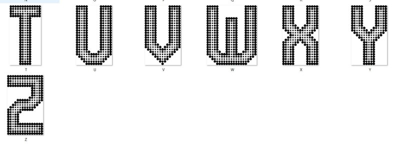 Digital FONT Pixel Font Dotted Font Dot Font Pixel Dot - Etsy