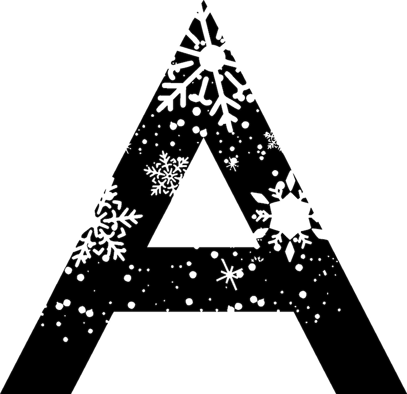 Snow Flakes Font SVG Font SVG Christmas Font Svg Winter - Etsy