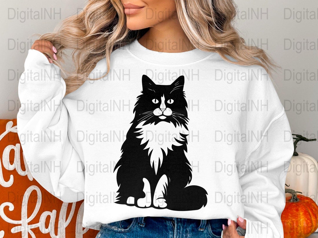 Norwegian Forest Cat SVG, Digital Download, Cute Cat Clipart, Pet ...