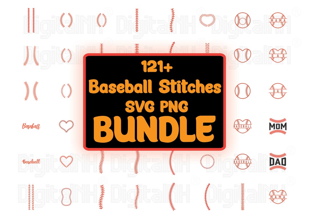 120 Baseball SVG PNG Bundle, Baseball Stitches SVG Bundle, Baseball ...