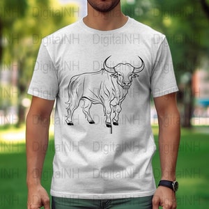 Gaur Buffalo SVG File, Digital Download, African Wildlife Line Art ...