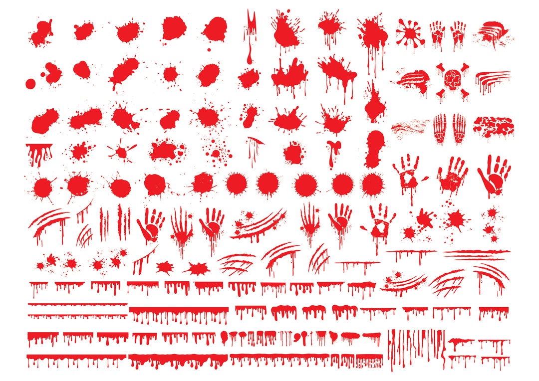 150 Blood Drips SVG PNG Mega Bundle, Dripping Blood SVG, Blood Svg ...