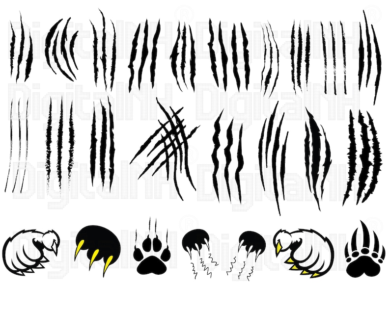 25 Claw Marks SVG Bundle, Claw SVG, Marks SVG, Scratch Svg, Claws ...