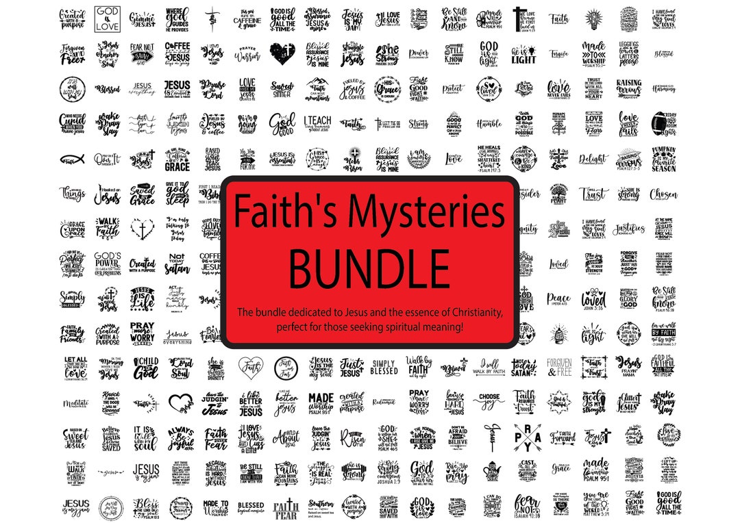 Faith's Mysteries Bundle, Jesus SVG Bundle, Bible SVG Bundle, Bible ...