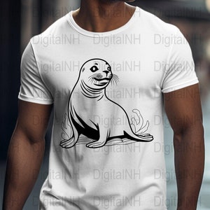 Seal SVG File for Crafting, Cute Seal PNG Digital Download, Animal ...