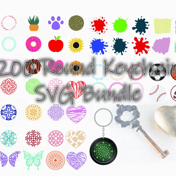 Keychain Svg Round - Etsy