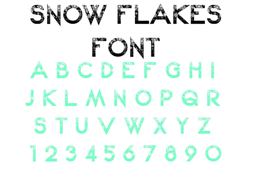 Snow Flakes Font SVG, Font SVG, Christmas Font Svg, Winter Font Svg ...