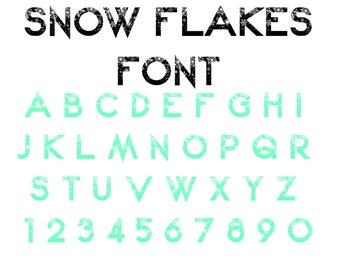 Snow Flakes Font SVG, Font SVG, Christmas Font Svg, Winter Font Svg ...