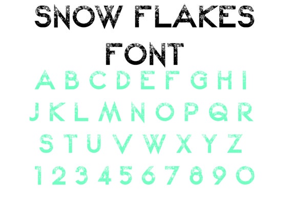 Snow Flakes Font SVG Font SVG Christmas Font Svg Winter - Etsy