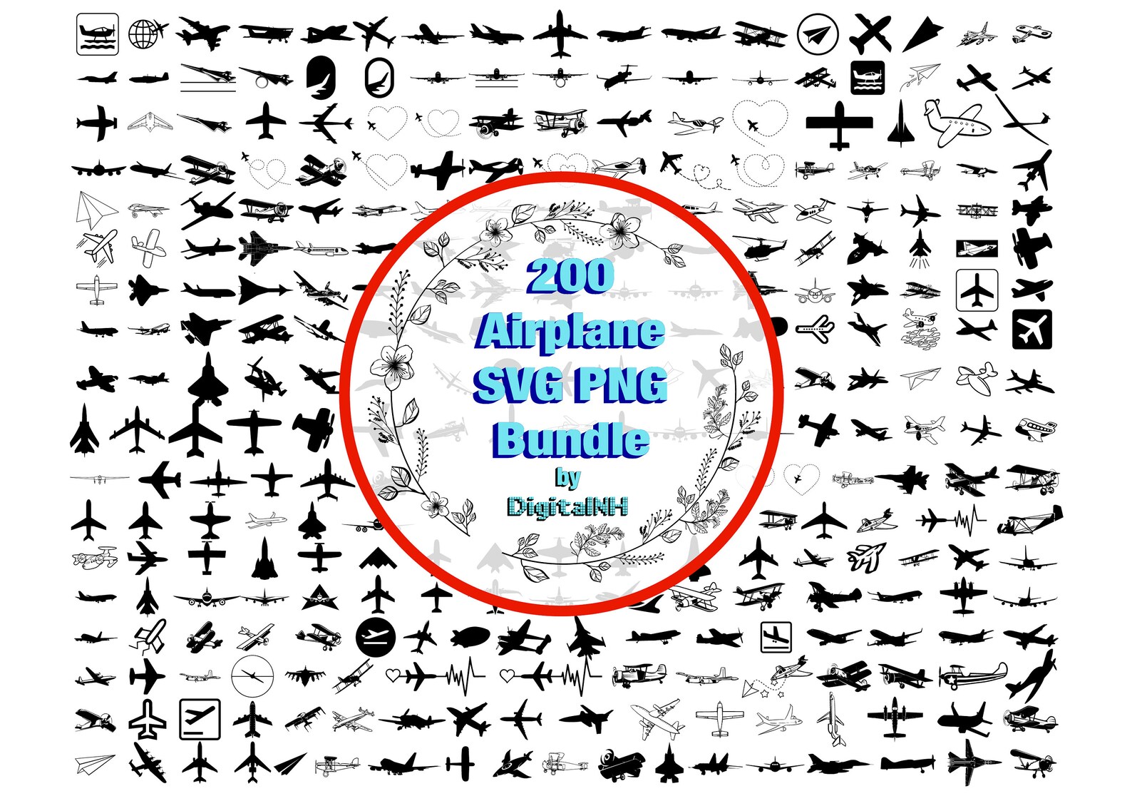 200 avion SVG PNG Bundle, avion SVG, aviation svg, svg de la Journée ...