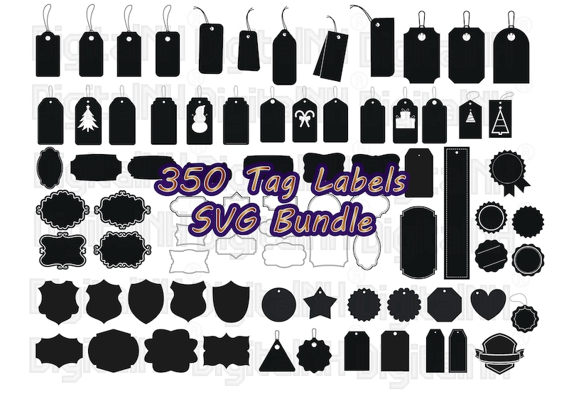 350 TAGS SVG Bundle Label SVG Labels Svg Tag Svg Gift - Etsy