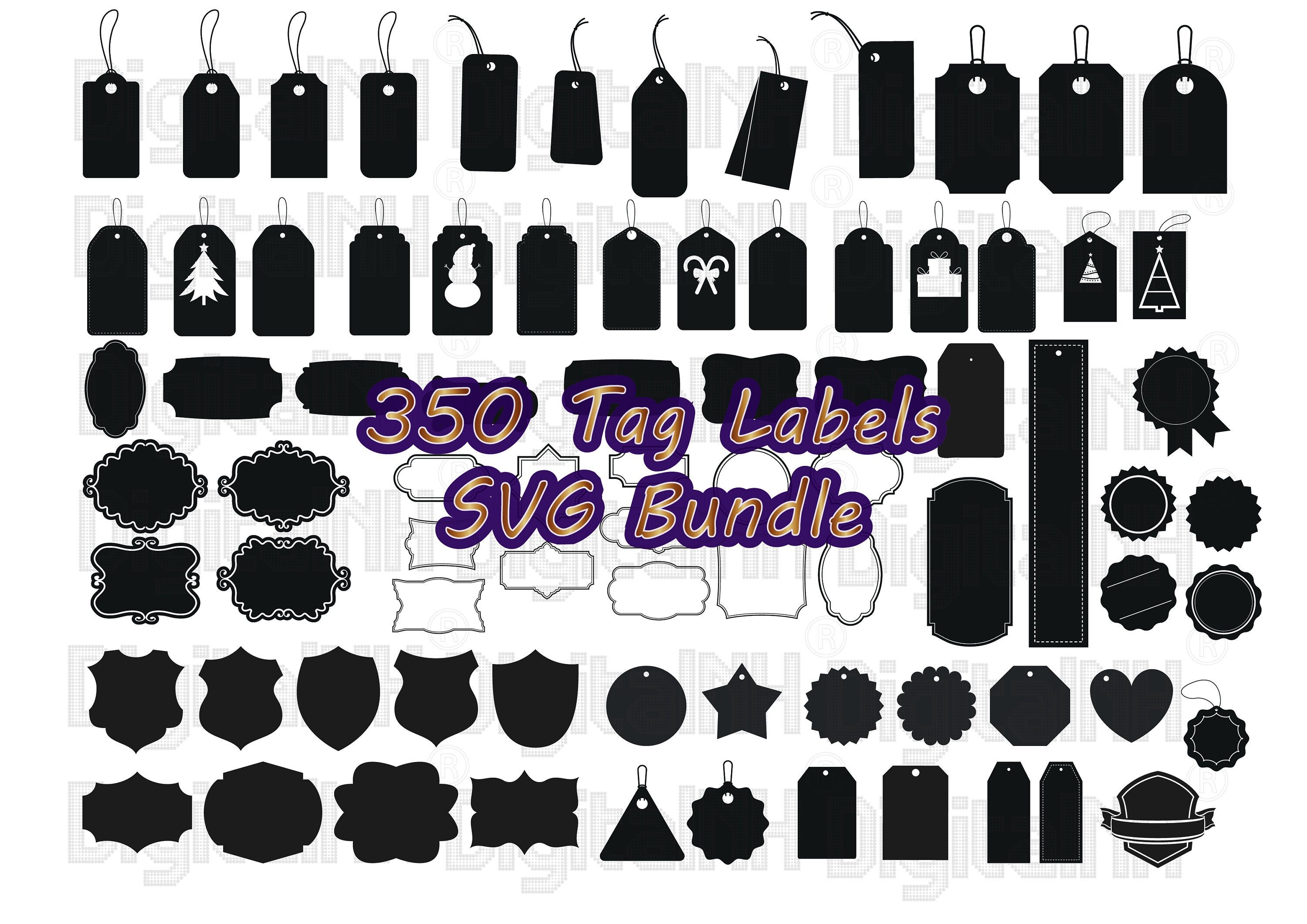 350 TAGS SVG Bundle Label SVG Labels Svg Tag Svg Gift - Etsy UK