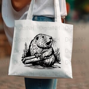 Woodland Beaver SVG File, Digital Download, Animal Vector Illustration ...