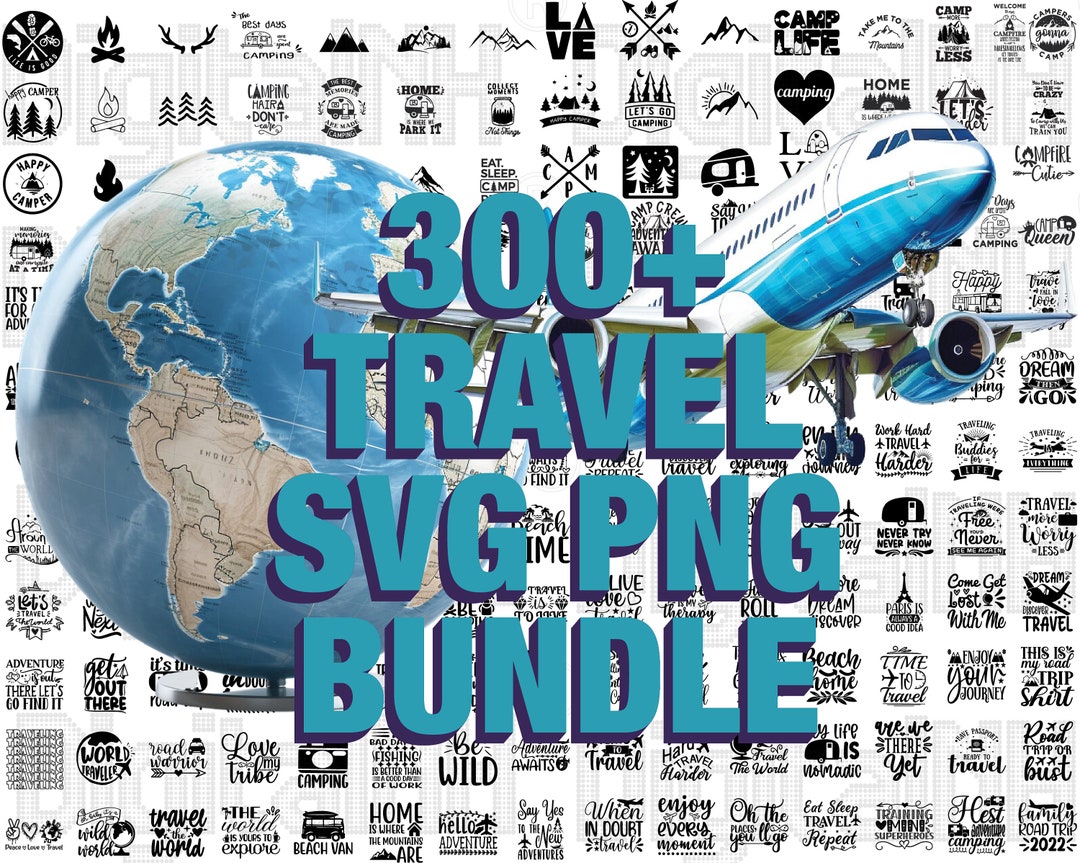 300+ Travel Designs SVG PNG Bundle: Vacation, Camping (digital File) - Etsy