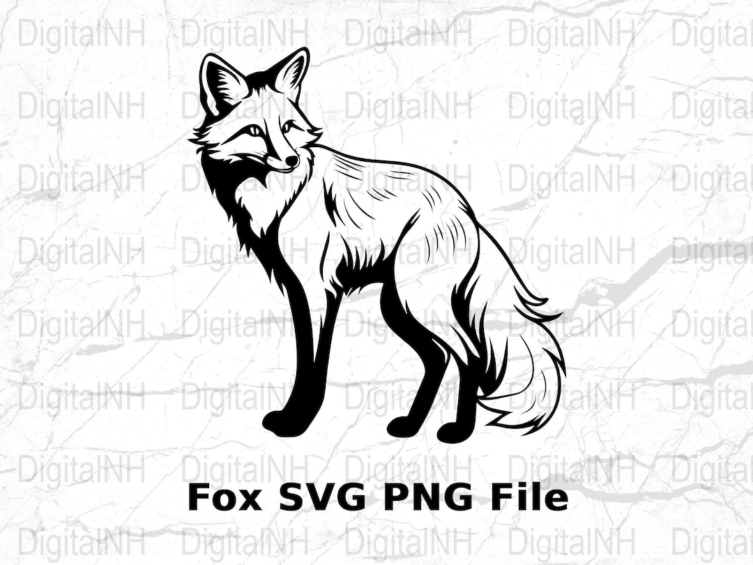 Fox SVG File for Cricut, Animal Silhouette Digital Download, Wildlife ...
