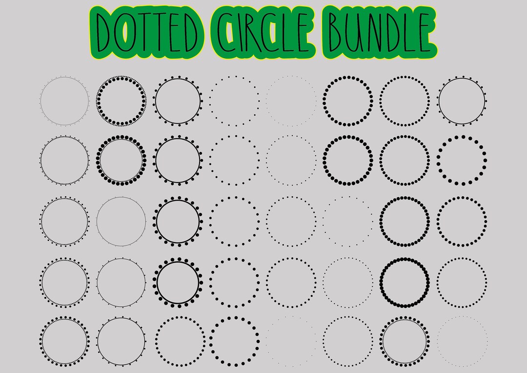 40 DOTTED CIRCLE SVG Bundle, Dotted Circle Svg, Dotted Circle Clipart ...