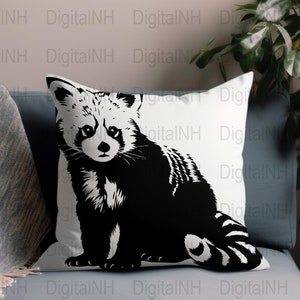 Cute Red Panda SVG File for Cricut, Printable Red Panda PNG Clipart ...