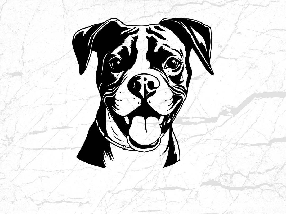 Dog SVG Cut File, Pet Lover Digital Download, Commercial Use, Boxer Dog ...