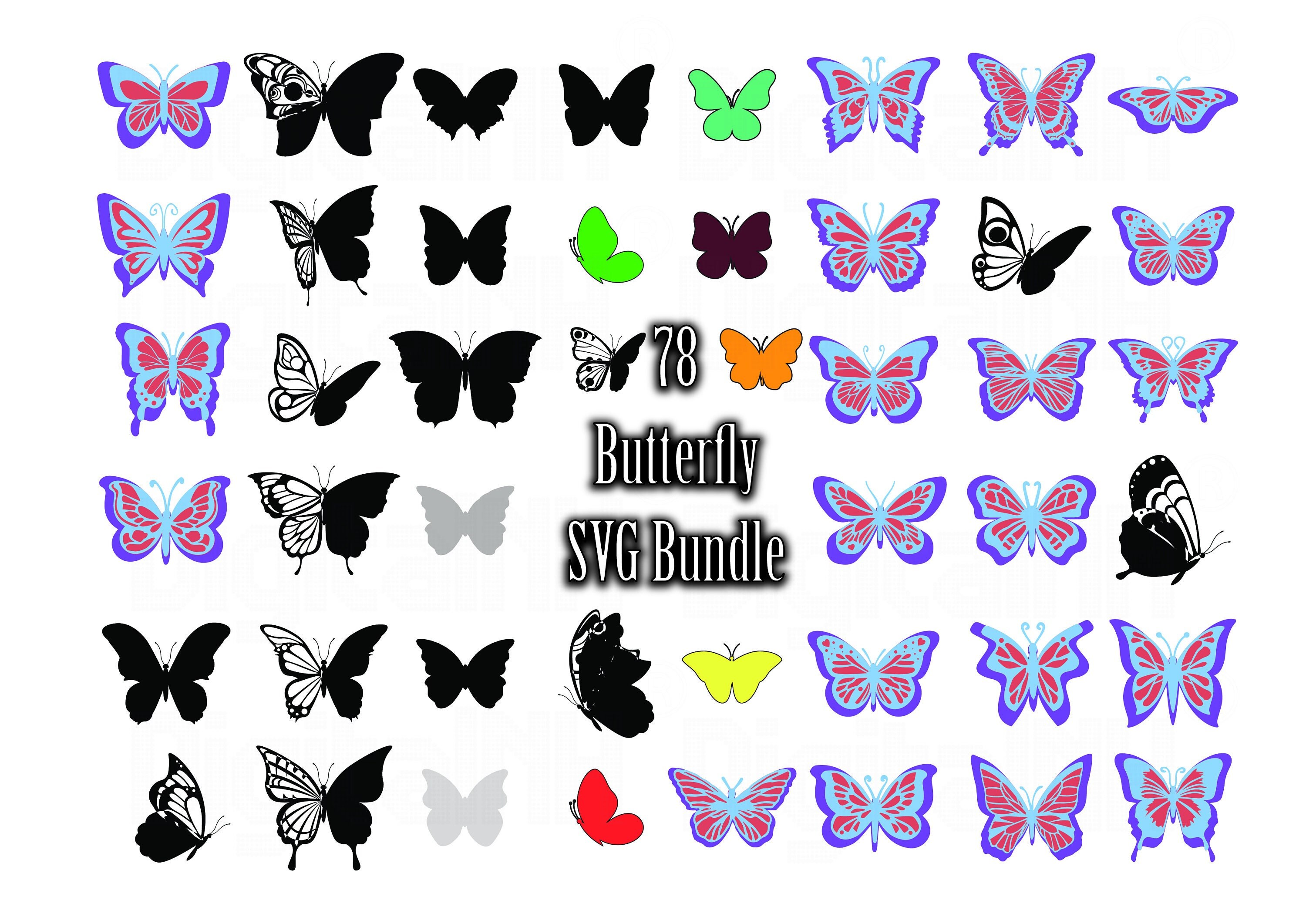 78 Butterfly SVG Bundle 3D Butterfly SVG 8 Layered Butterfly - Etsy