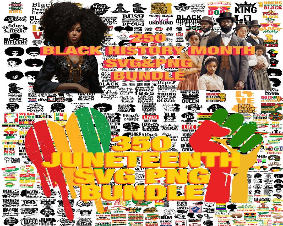 600+ 2 in 1 Mega Bundles, Black History Month SVG Bundle, Juneteenth ...