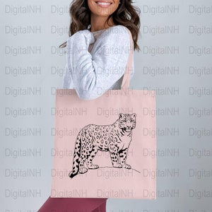 Snow Leopard SVG File, Digital Download, Wildlife Vector Art, Jungle ...