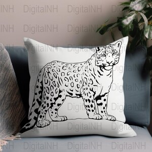 Snow Leopard SVG File, Digital Download, Wildlife Vector Art, Jungle ...