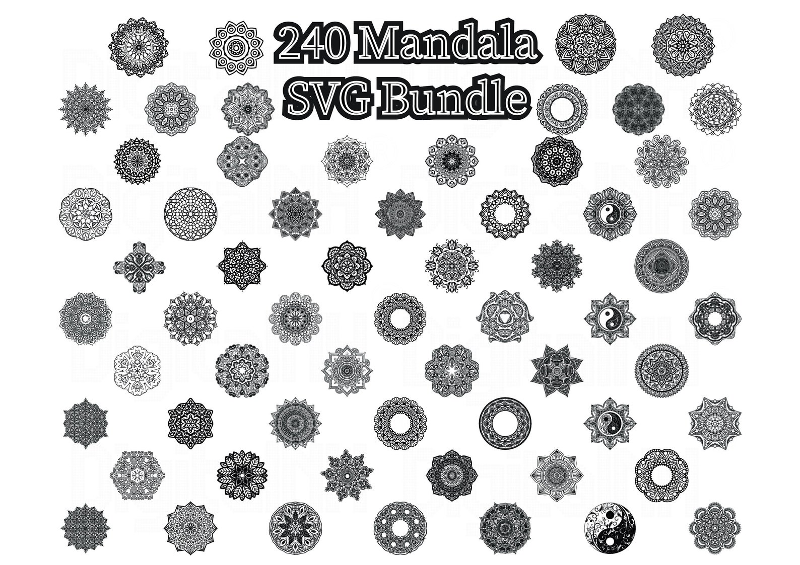240 Mandala SVG Bundle MANDALA SVG Mandala Flower Svg - Etsy