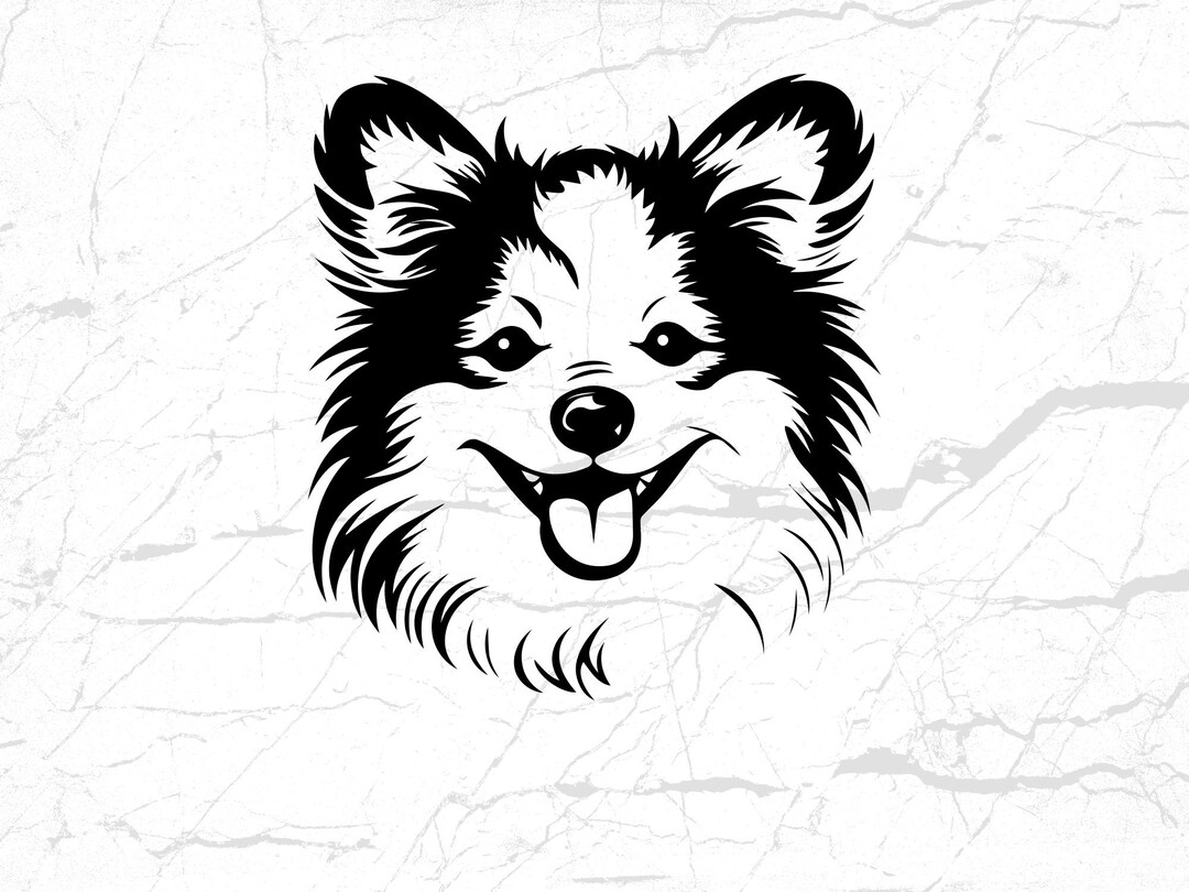 Smiling Dog SVG Cut File, Cute Pet Portrait Digital Download ...